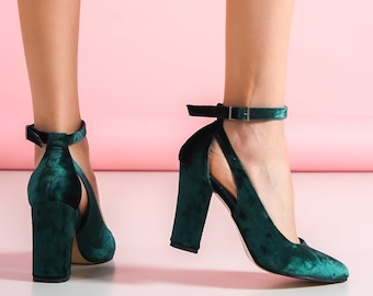 Emerald Green High Heels - Etsy
