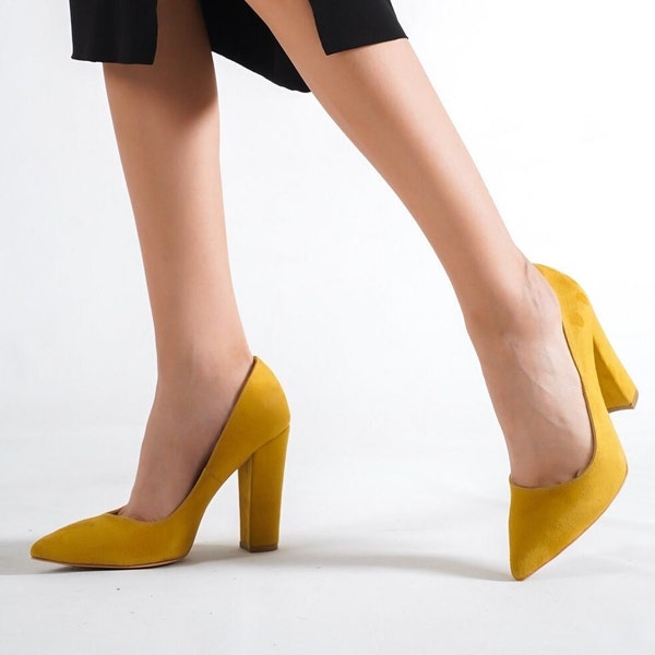 Mustard Heels - Etsy