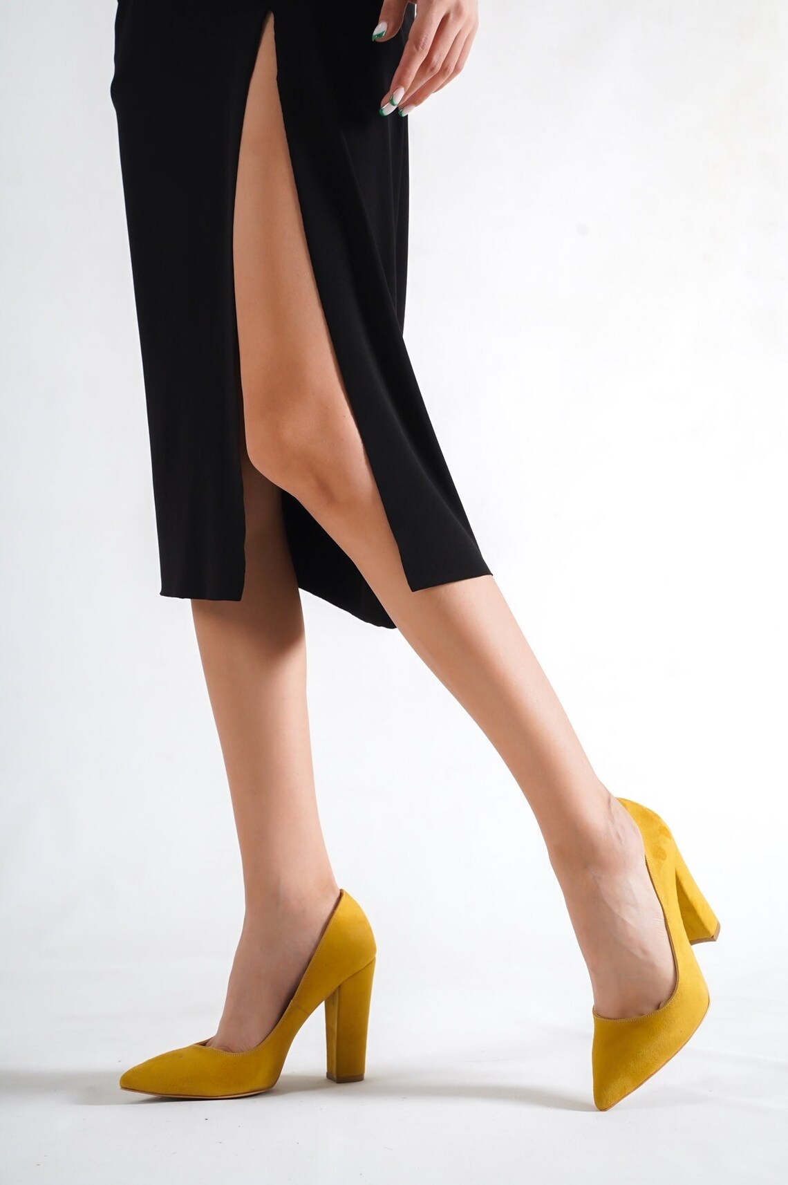 MUSTARD BRIDAL HEELS Yellow Bridal Heels Mustard Block - Etsy