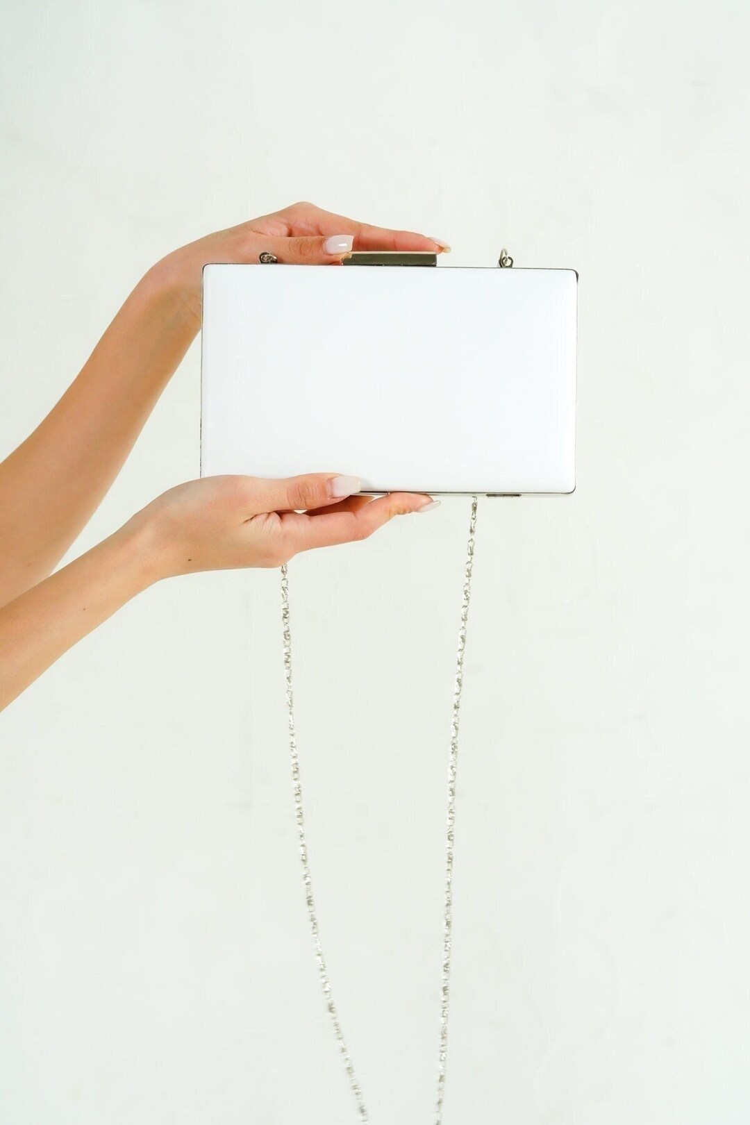 WHITE WEDDING CLUTCH, White Clutch Bag, Bridal Clutch, Vegan Leather ...