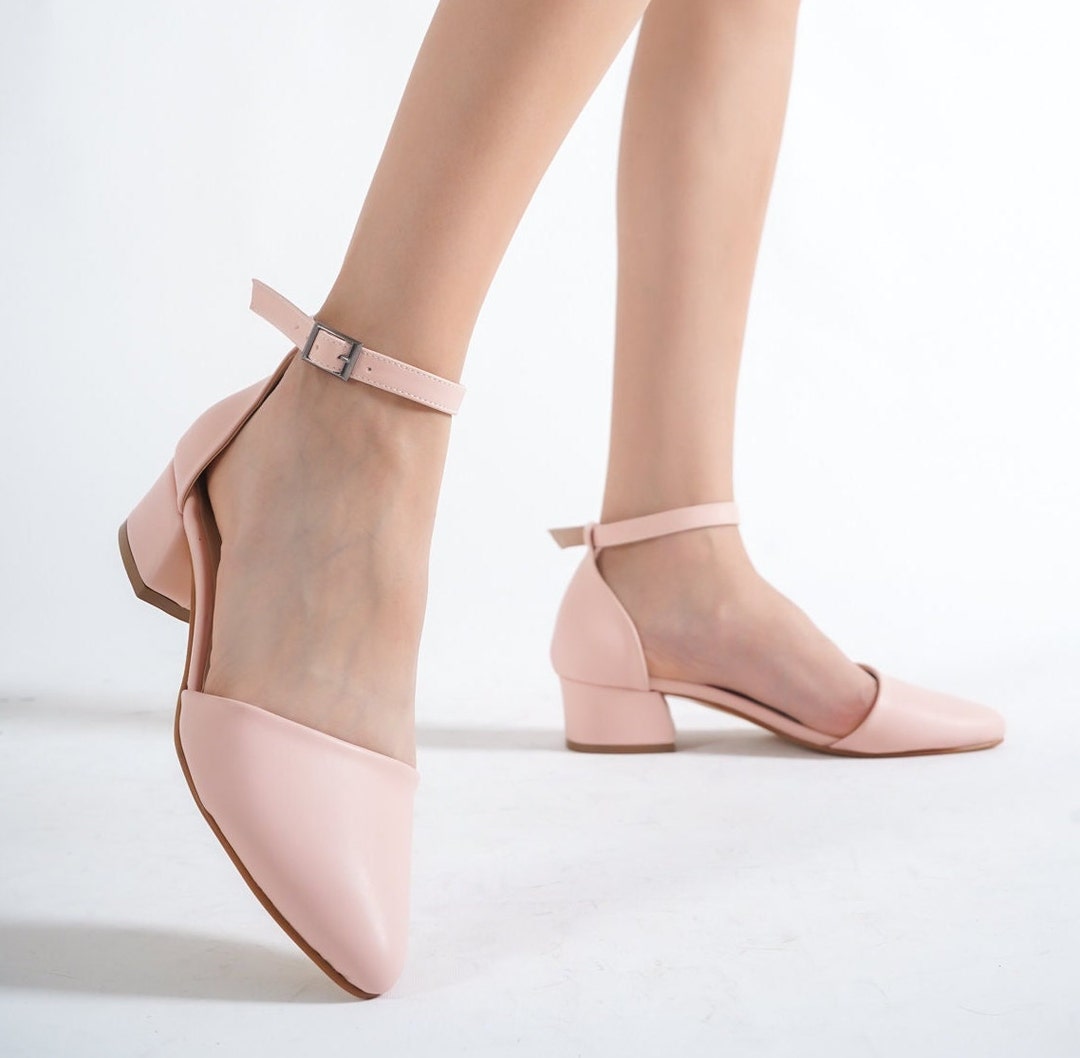 PINK WEDDING SHOES, Bridal Block Heel, Wedding Heels, Mary Jane Shoes ...