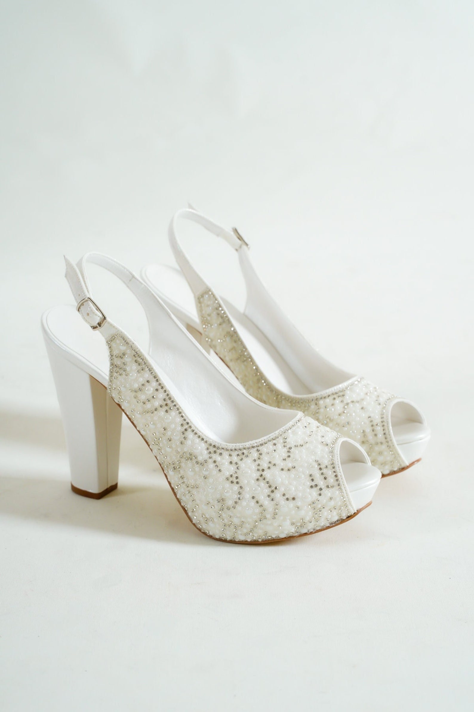 PEARL PLATFORM HEELS Ivory Wedding Heels Pearl Platform - Etsy