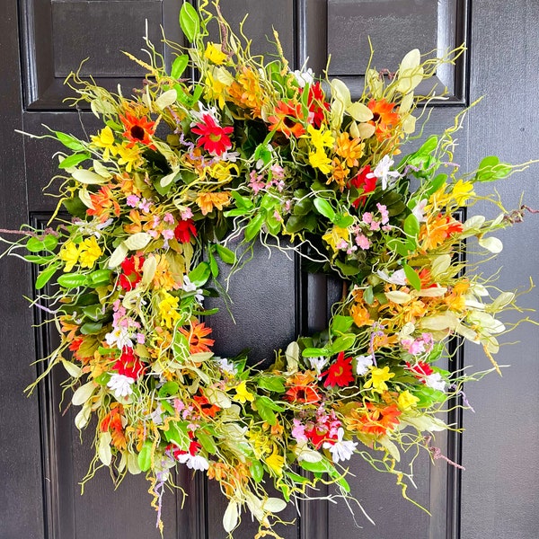 Spring Door Wreath - Etsy