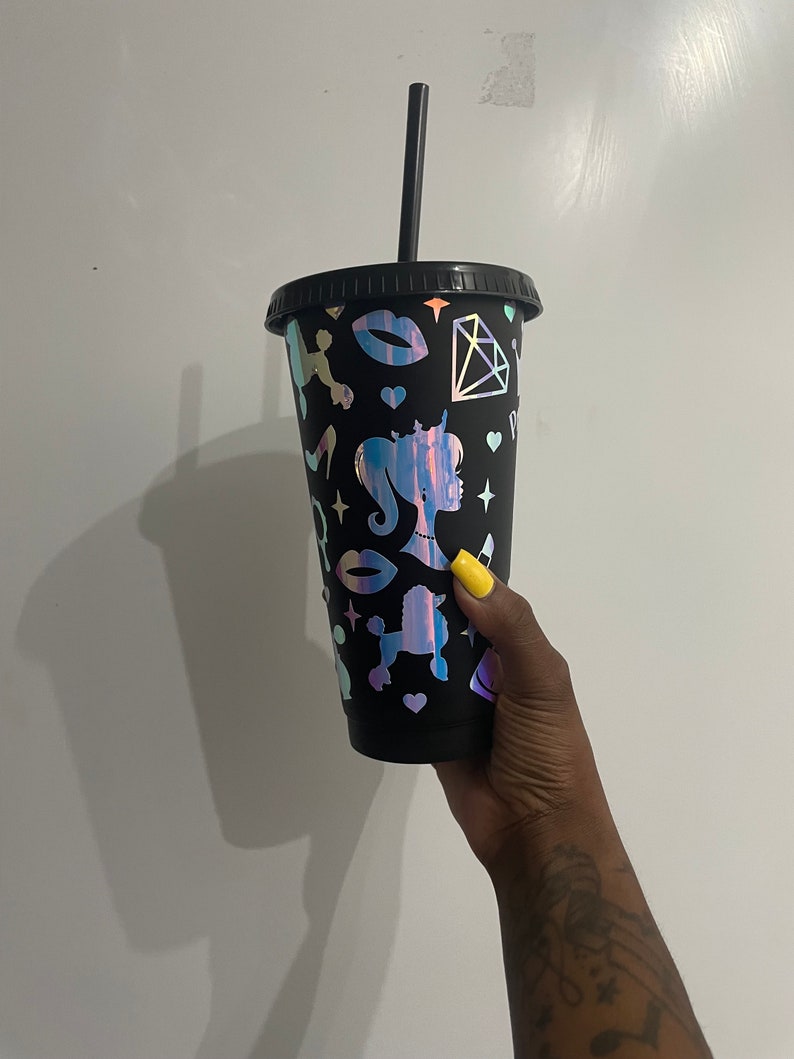 Barbie Inspo Design Tumblr Cup Opal White Black Cup Starbucks Inspired ...