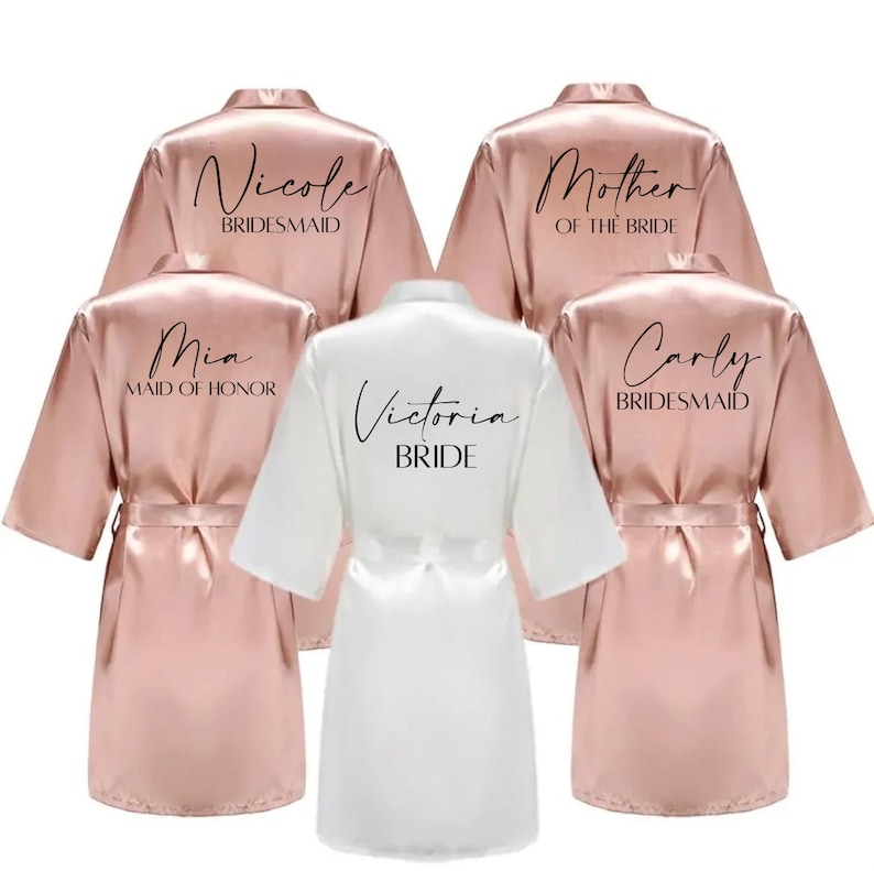 Vinyl Only DIY Personalised Brides / Bridesmaid Robes HTV | Custom | UK ...