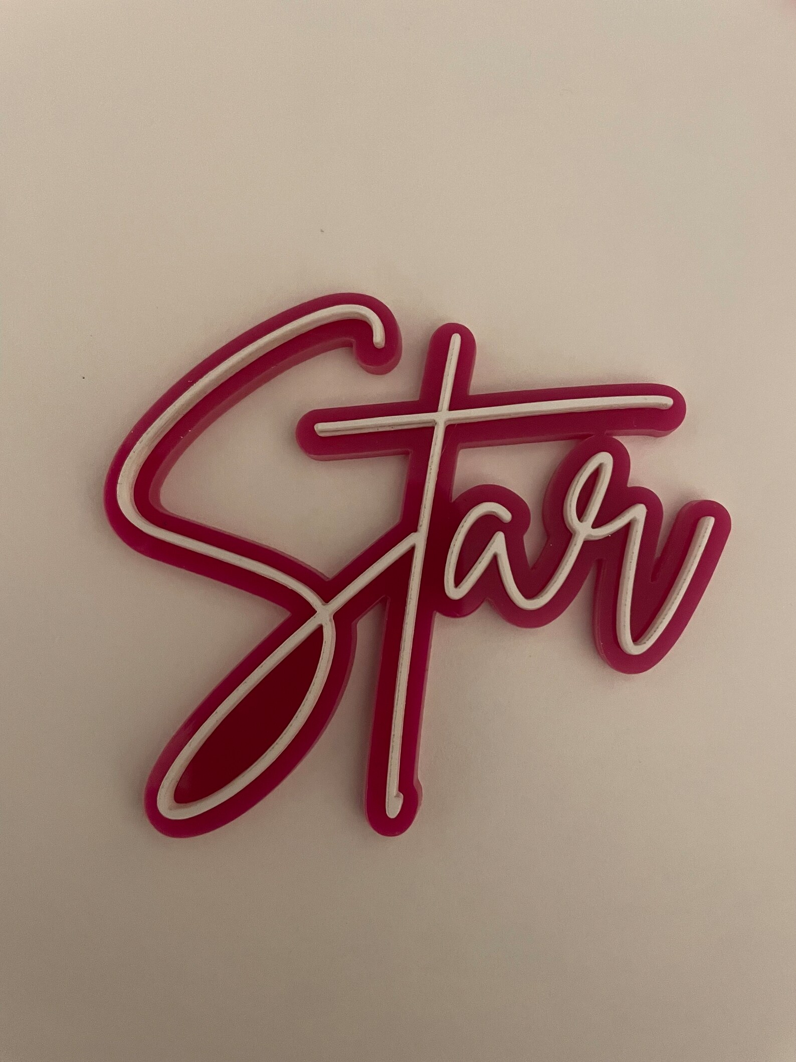 Personalised Double Layer Cake Topper | Name Charm | Acrylic | Birthday ...