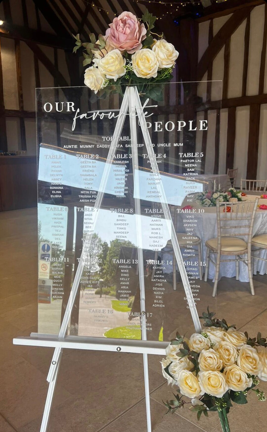 Acrylic Wedding Seating Plan Table Plan Guestlist - Etsy
