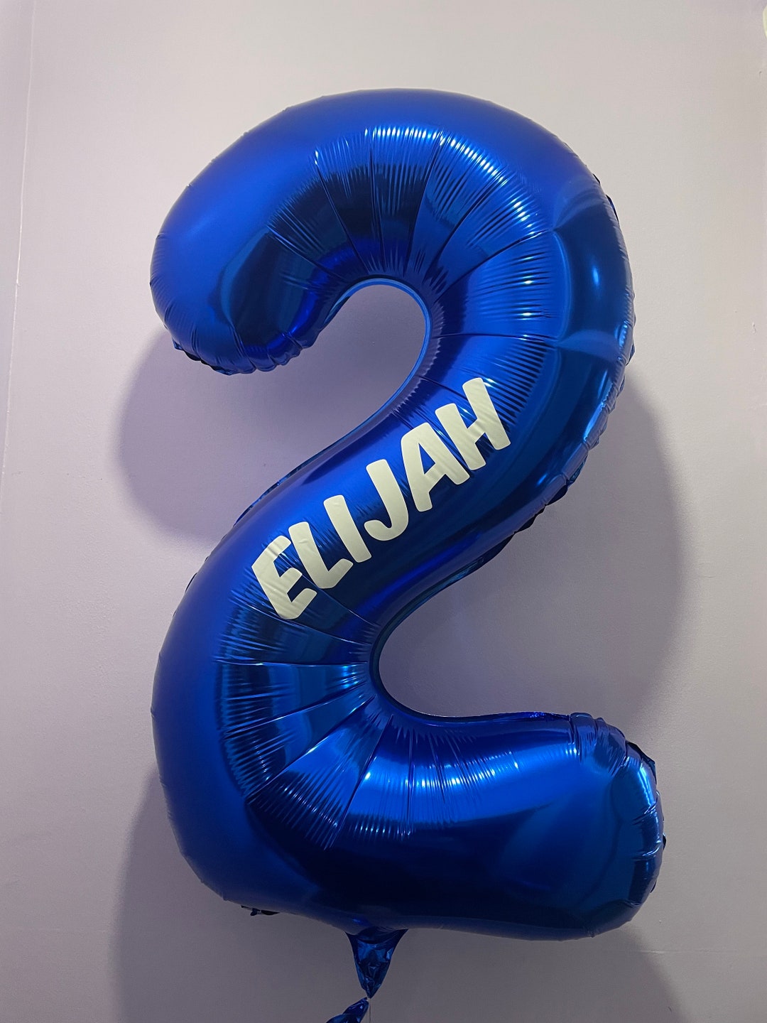 Personalised Foil Number Balloons Label ONLY | Name | Birthday ...