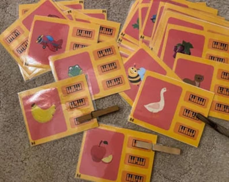 PRINTABLE Piano Key Clip Cards - Etsy