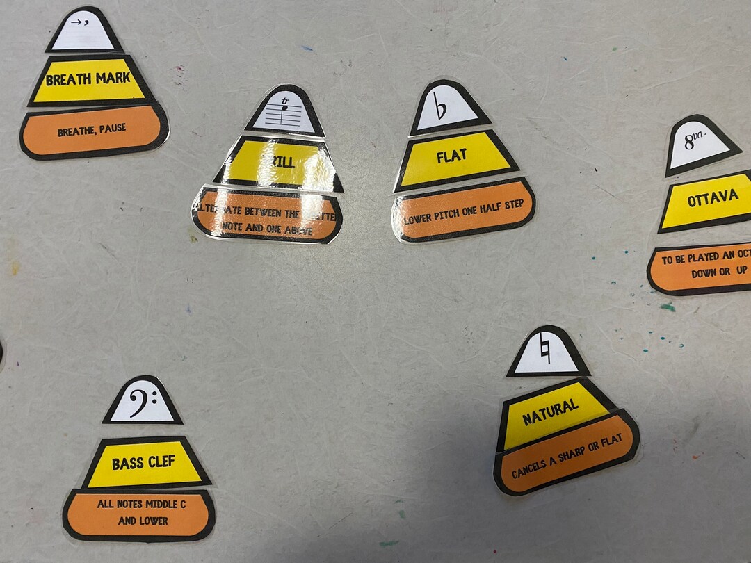 PRINTABLE Musical Symbol Candy Corn Puzzles - Etsy