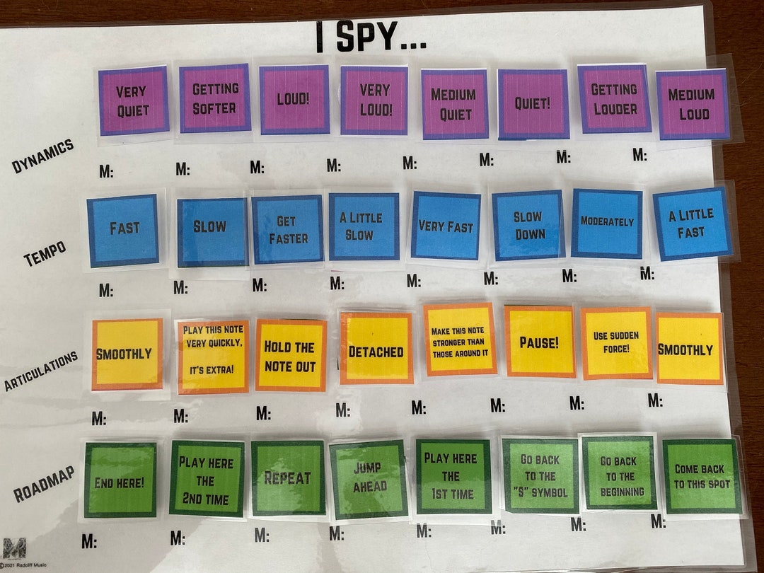 PRINTABLE "i Spy" Score Study Activity - Etsy