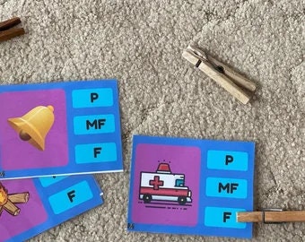 PRINTABLE Music Dynamics Clip Cards - Etsy