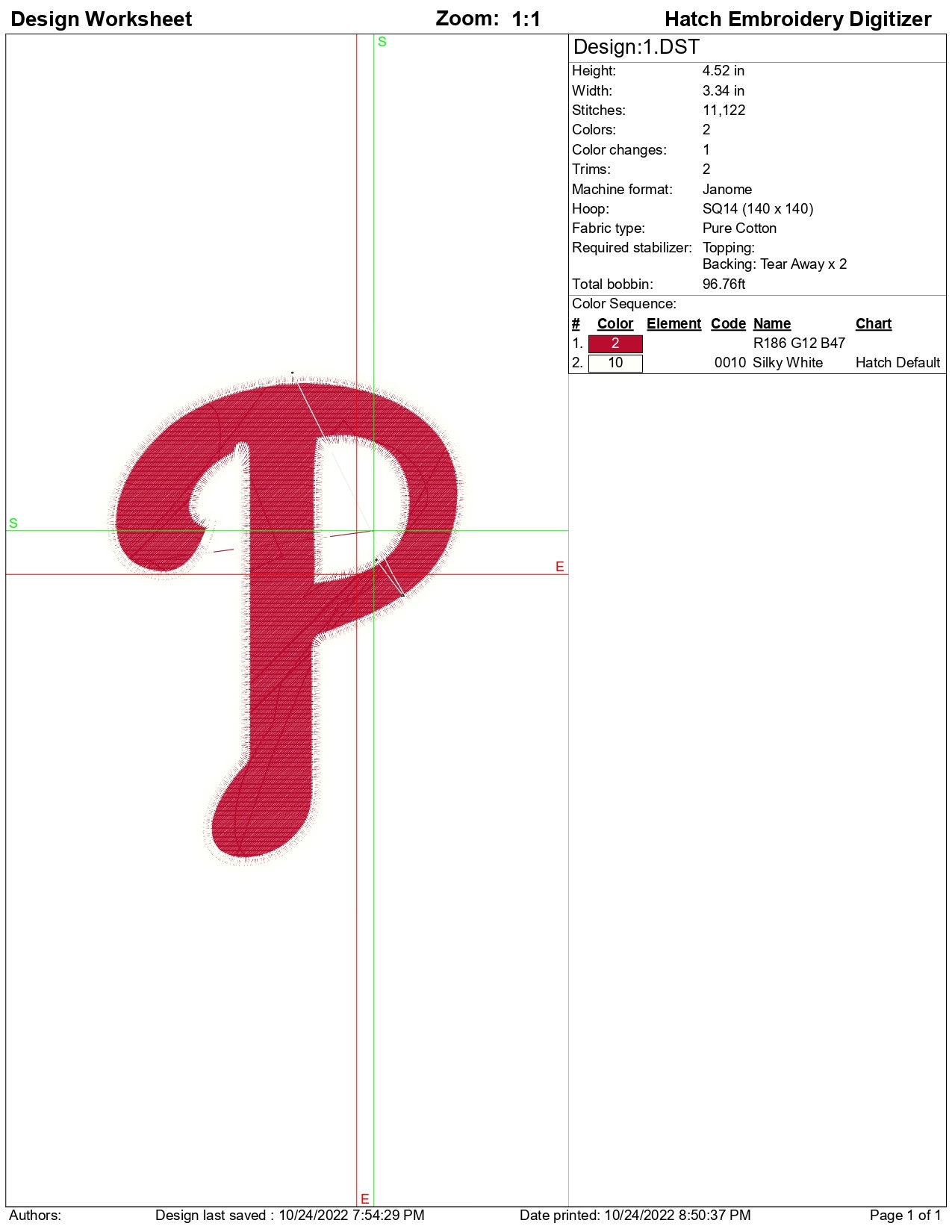 Phillies Embroidery Design File - Automatic Download - Philadelphia ...