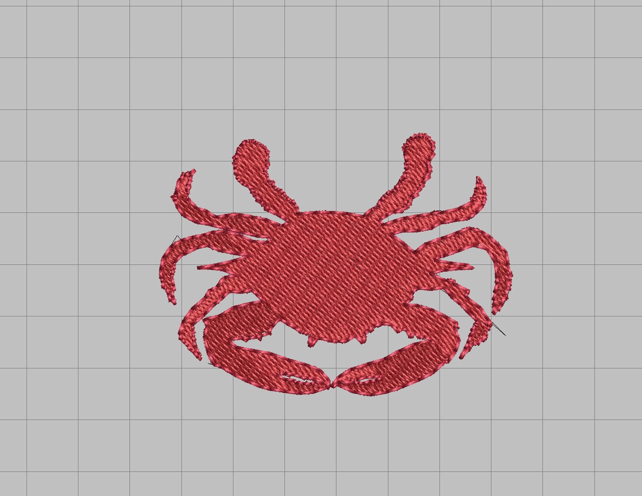 Crab Motif Embroidery Design Instant Download 2 Sizes PES DST EXP - Etsy