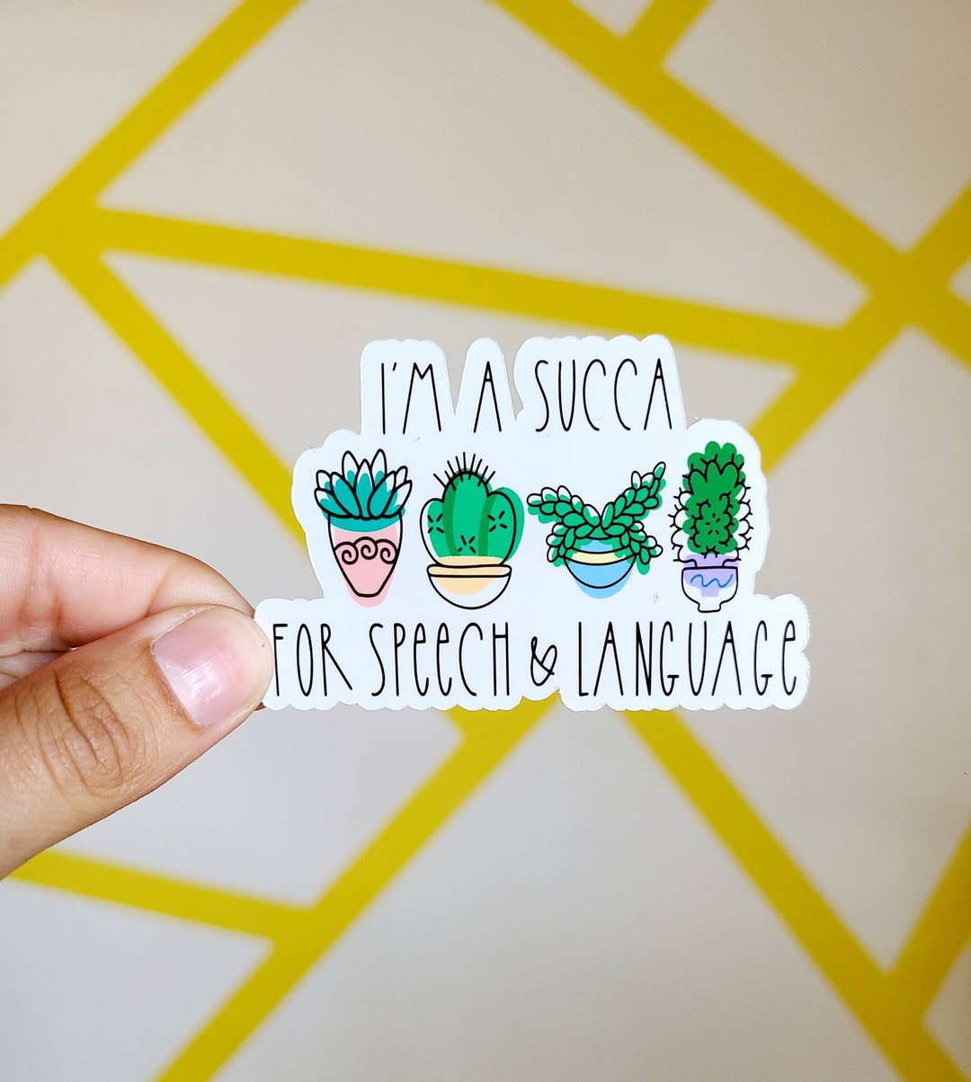 SUCCA for Speech & Language Cute Sticker Laptop Sticker SLP Speech ...