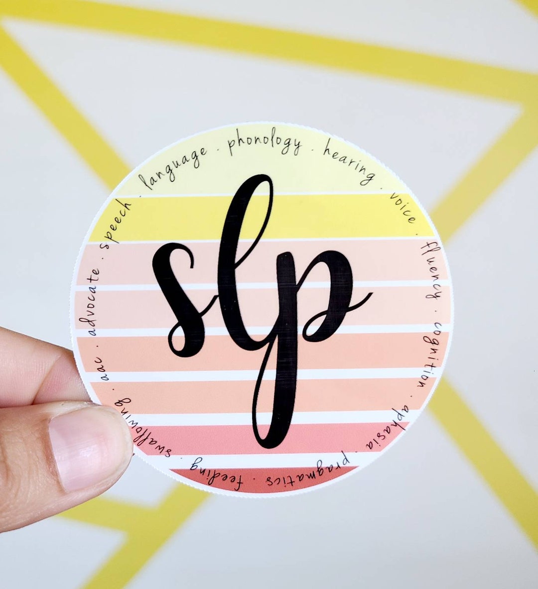 Ombre SLP Scope of Practice Circle Cute Sticker Speech - Etsy