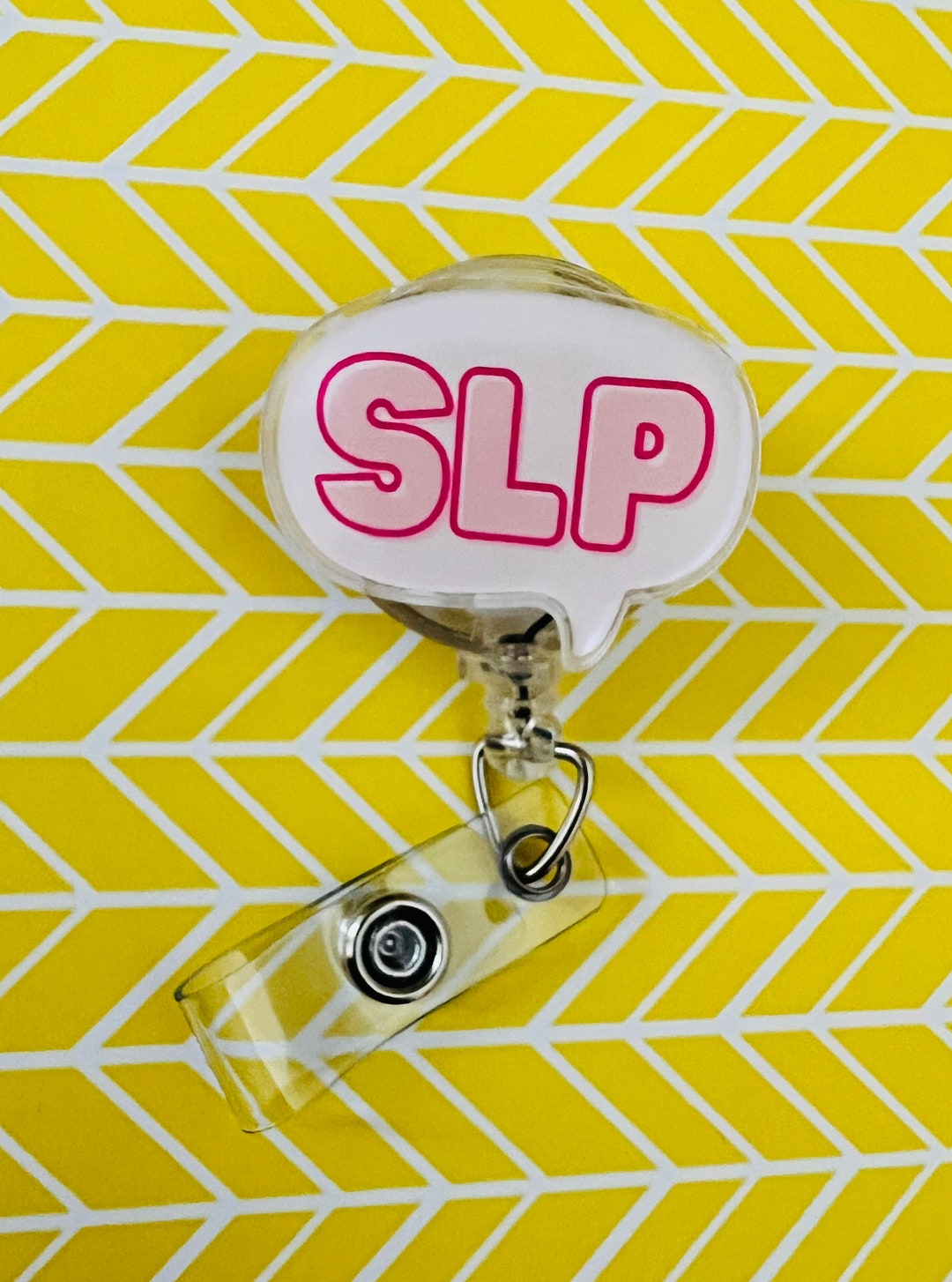 SLP Badge Reel Speech Language Pathologist Badge Reel ID Holder ...