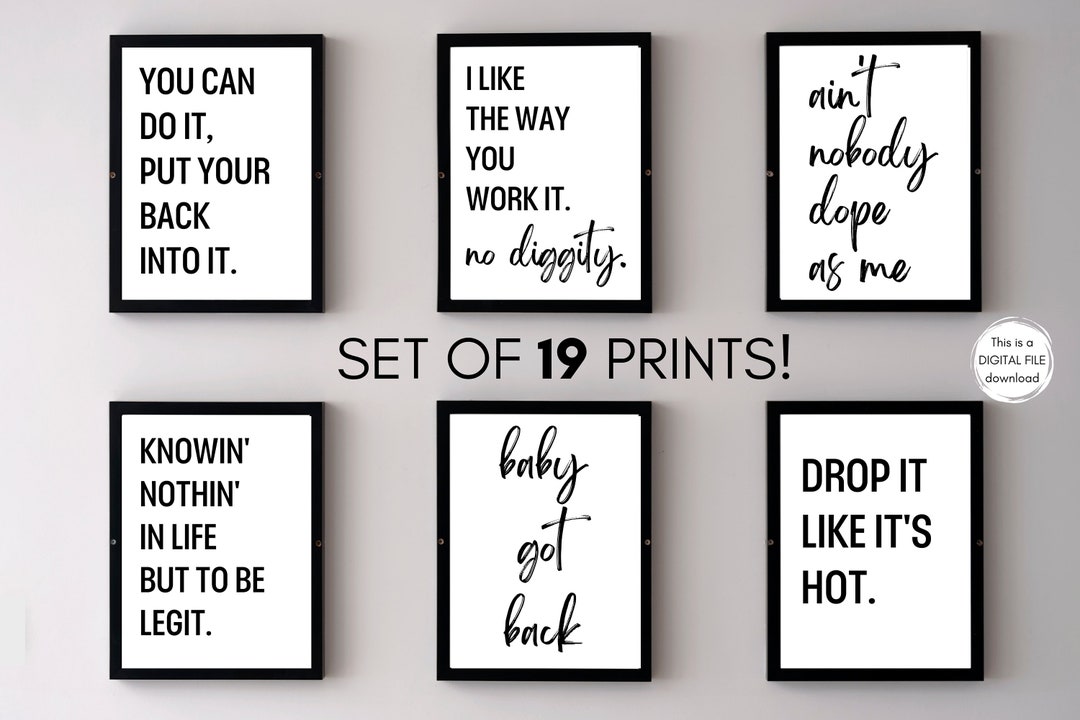 19 Hip Hop Gym Room Workout Decor Posters - Etsy