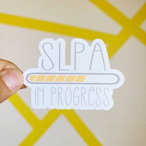 SLP in Progress Cute Sticker Speech Therapy SLP Speech Stickers Speech ...