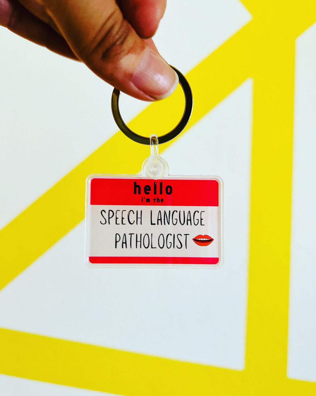 SLP Name Tag Keychain, SLP Merch, Speech Language Pathology, Speech ...