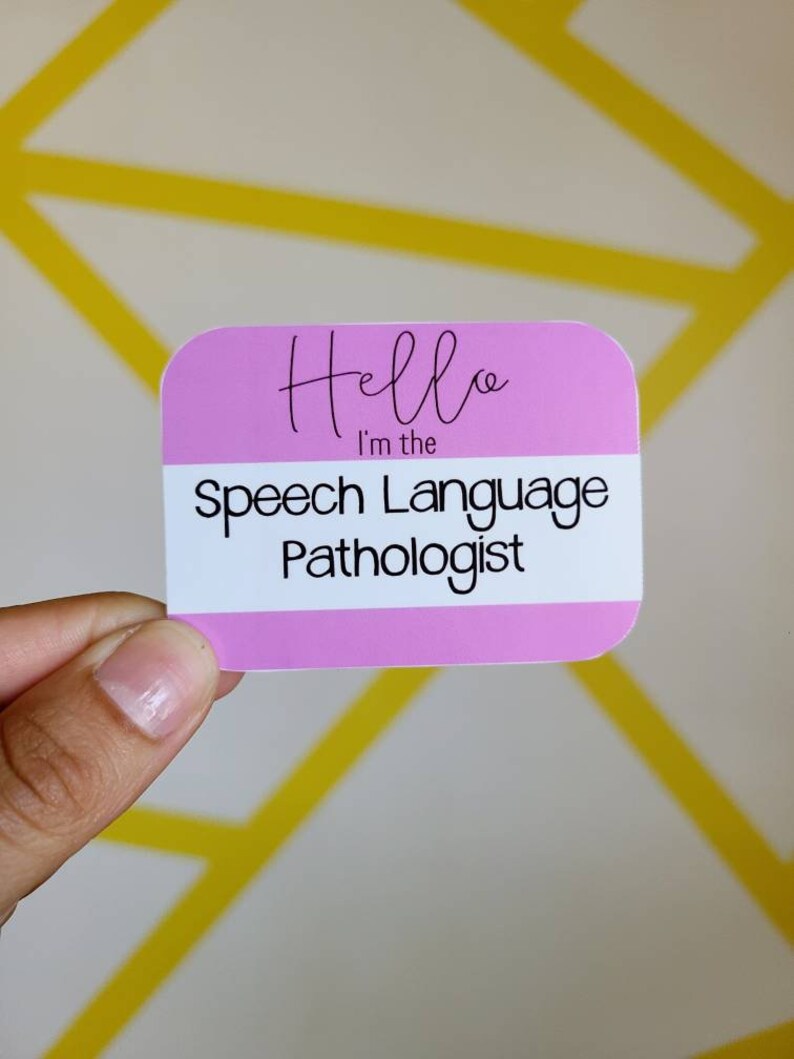 Hello I'm the SLP/SLPA Cute Sticker Speech Therapy - Etsy