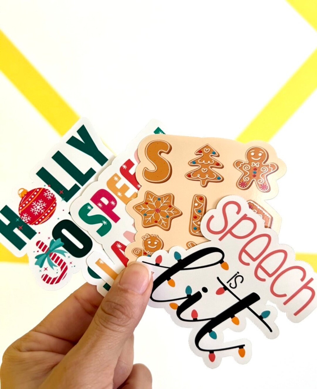 Speech Bundle Christmas Sticker Cute Sticker Speech Therapy SLP Speech ...