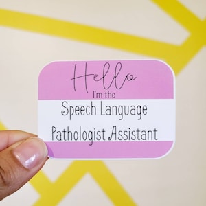 Hello I'm the SLP/SLPA Cute Sticker Speech Therapy SLP Speech Stickers ...