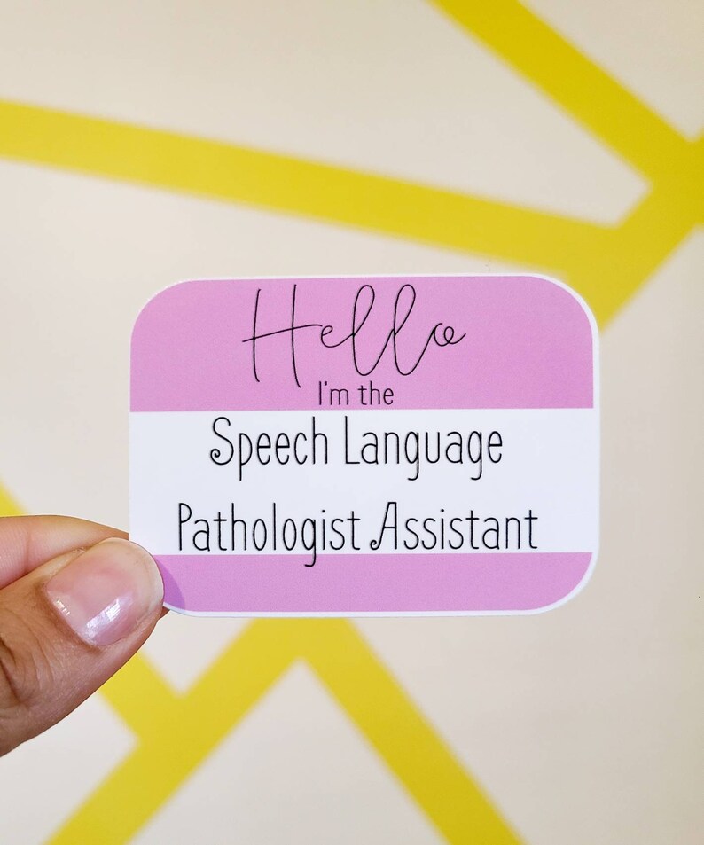 Hello I'm the SLP/SLPA Cute Sticker Speech Therapy - Etsy