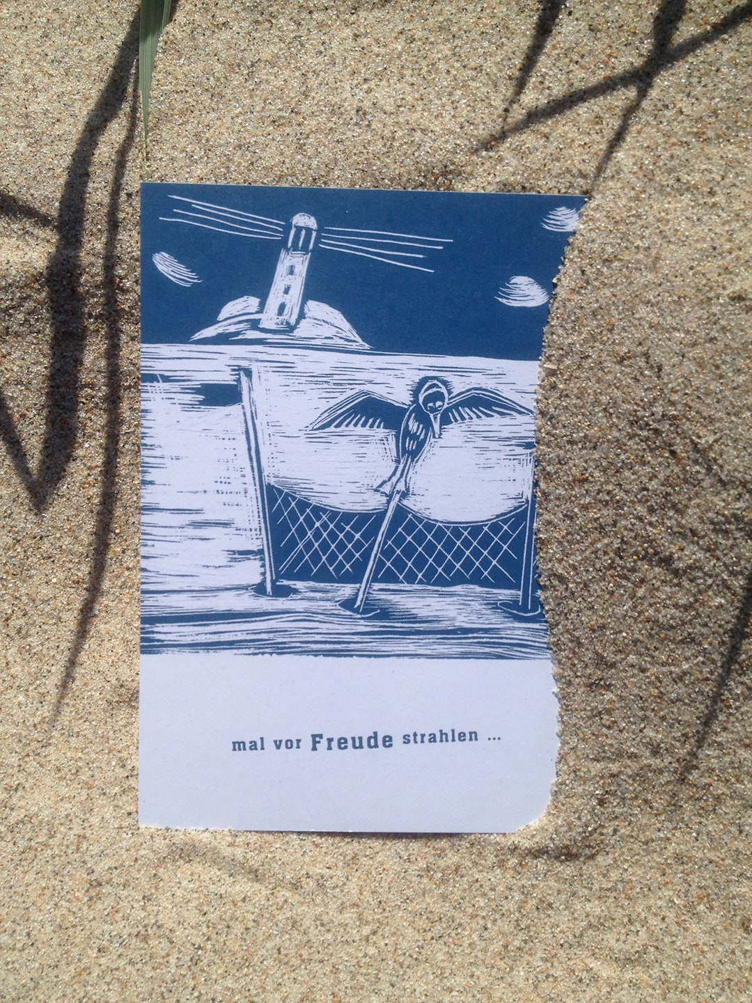 Postcard ... by the Sea Sometimes Shining With Joy ... - Etsy