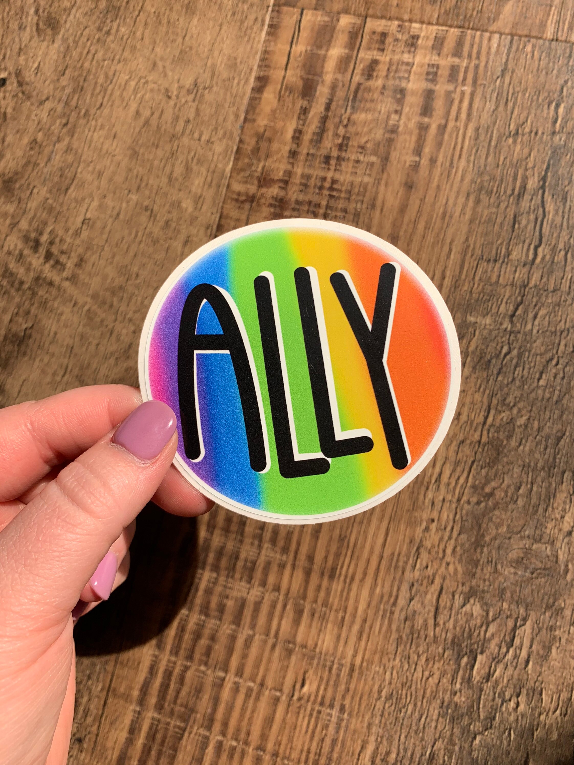 Ally sticker pride stickers gay sticker rainbow sticker | Etsy