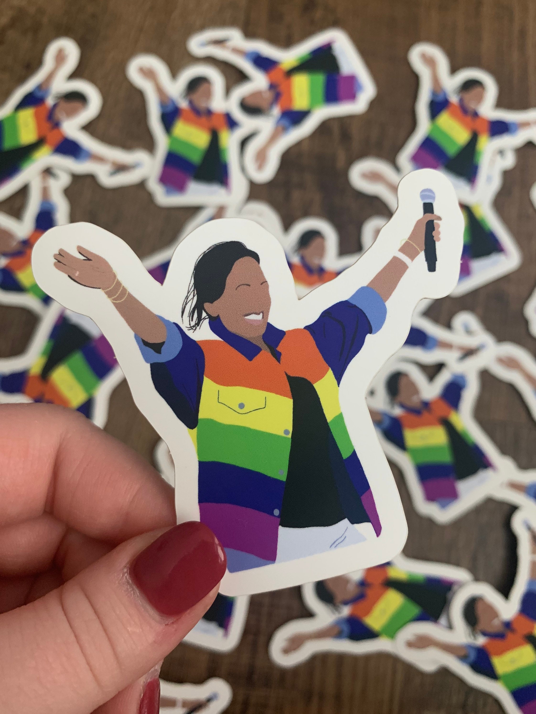 Kamala Harris 2x3in pride sticker LGBT sticker rainbow | Etsy