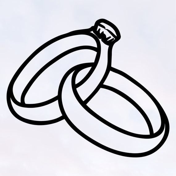 Linked Wedding Rings Clipart