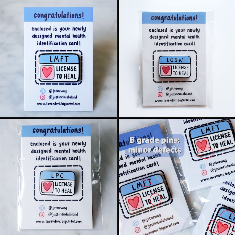 LMFT / LCSW / LPC License to Heal Enamel Pin - Etsy