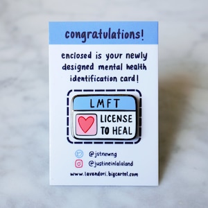 LMFT / LCSW / LPC License to Heal Enamel Pin - Etsy
