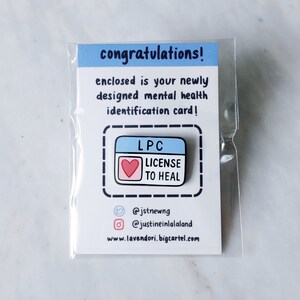 LMFT / LCSW / LPC License to Heal Enamel Pin - Etsy