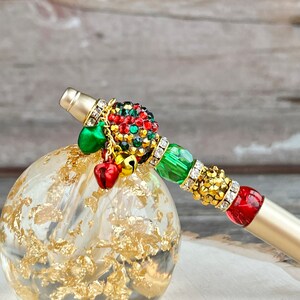 Christmas Beaded Pen: Festive Holiday Jingle Bell Pen - Etsy
