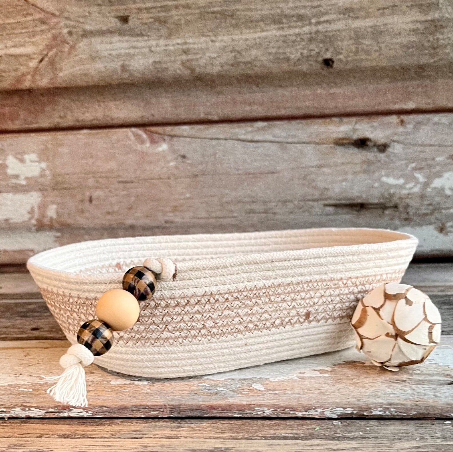 Small Oval Cotton Rope Bowl Coiled Rope Key Dish Entryway - Etsy