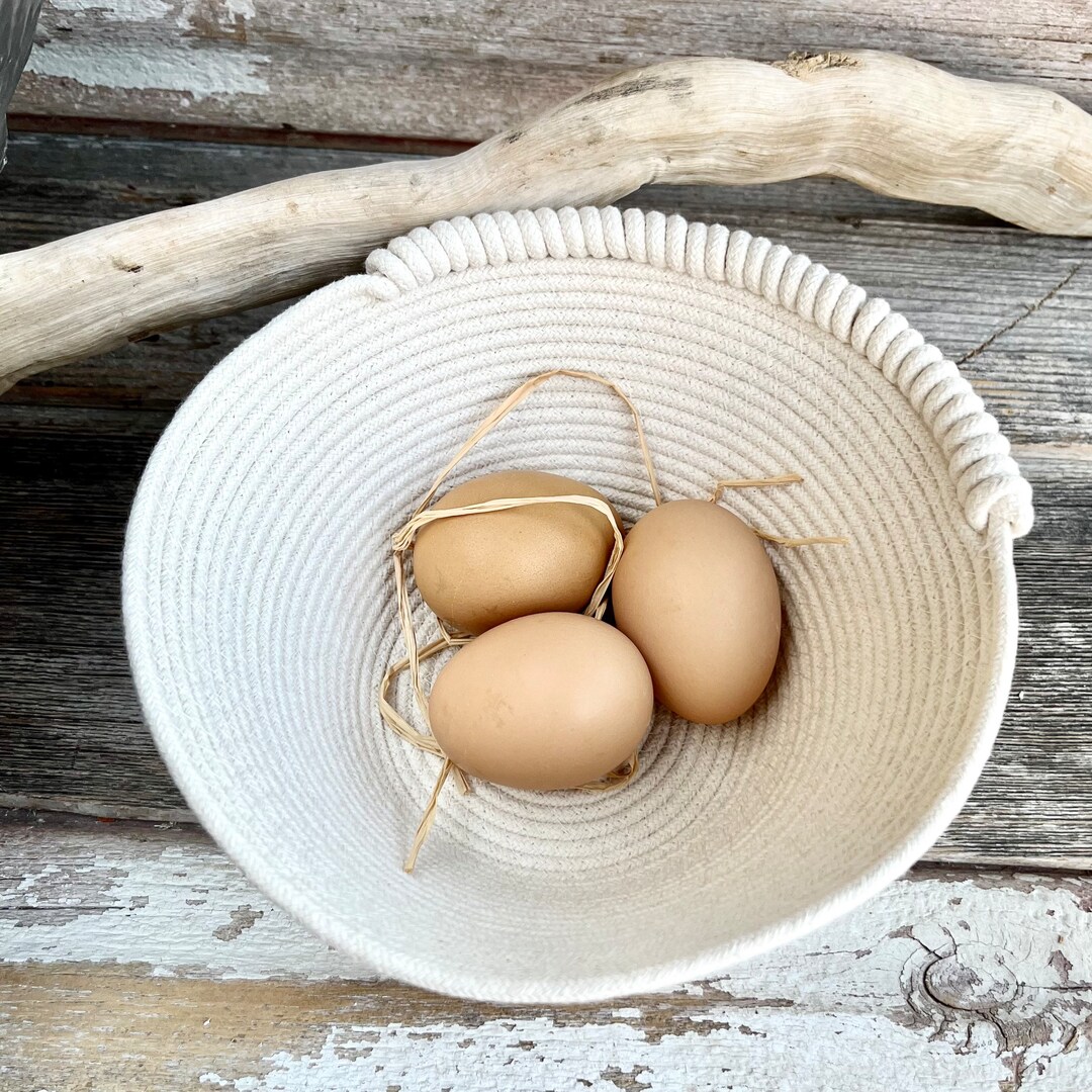 Small Rope Basket Catch All Key Basket Change Bowl - Etsy