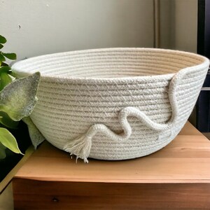 Small Rope Bowl, Modern Farmhouse Decor, Key Bowl, Modern Art Bowl ...