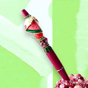 Watermelon Beaded Pen - Etsy