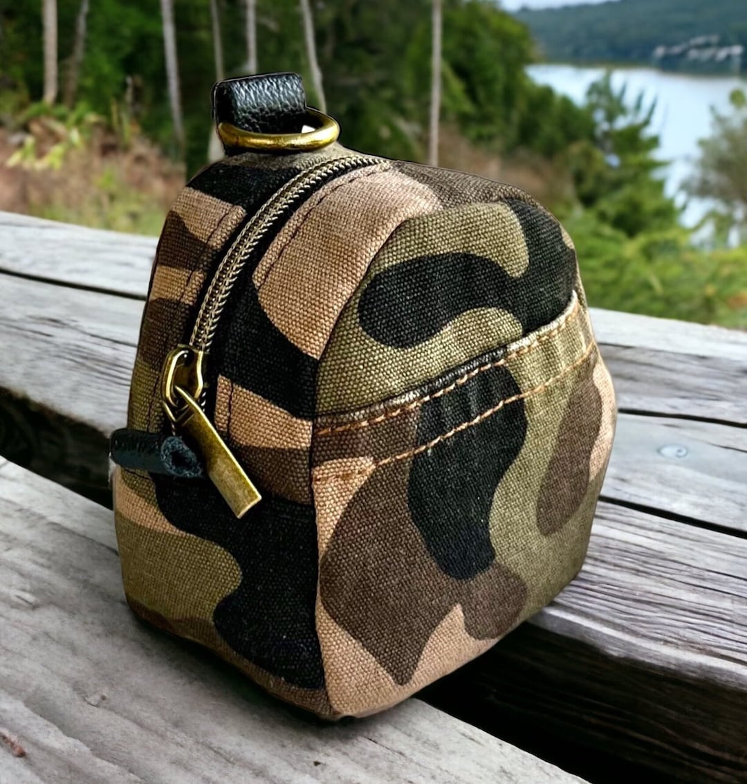 Mini Camouflage Backpack Coin Purse, Cute Tiny Keyring Backpack, Earbud ...