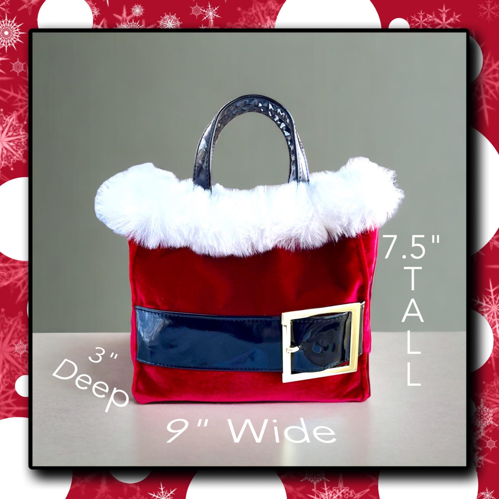 Christmas Purse, Santa Handbag, Festive Holiday Small Tote - Etsy