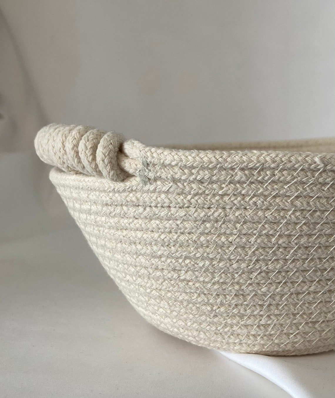 Small Rope Basket Catch All Key Basket Change Bowl - Etsy