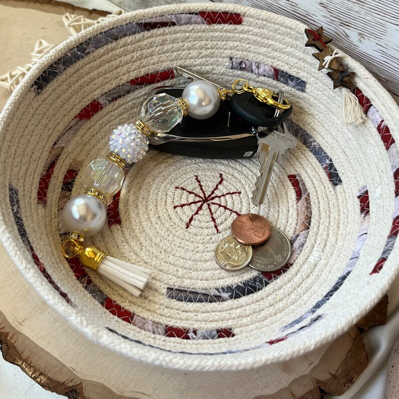 Red White Blue Rope Bowl Americana Decor July 4th Basket - Etsy