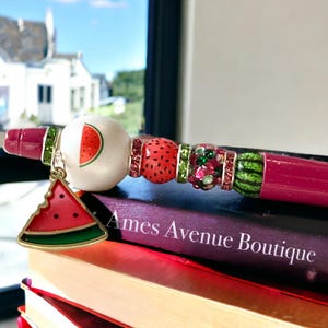 Watermelon Beaded Pen - Etsy