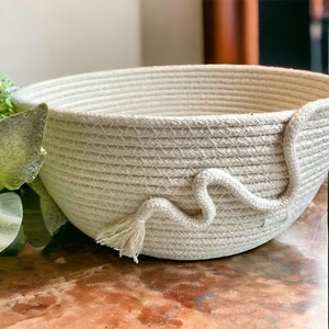 Small Rope Bowl, Modern Farmhouse Decor, Key Bowl, Modern Art Bowl ...