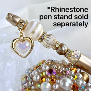 Ivory Beaded Gold Wedding Guest Book Pen, Sign in Table Pen, Fancy ...