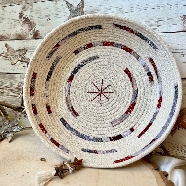 Red White Blue Rope Bowl Americana Decor July 4th Basket - Etsy