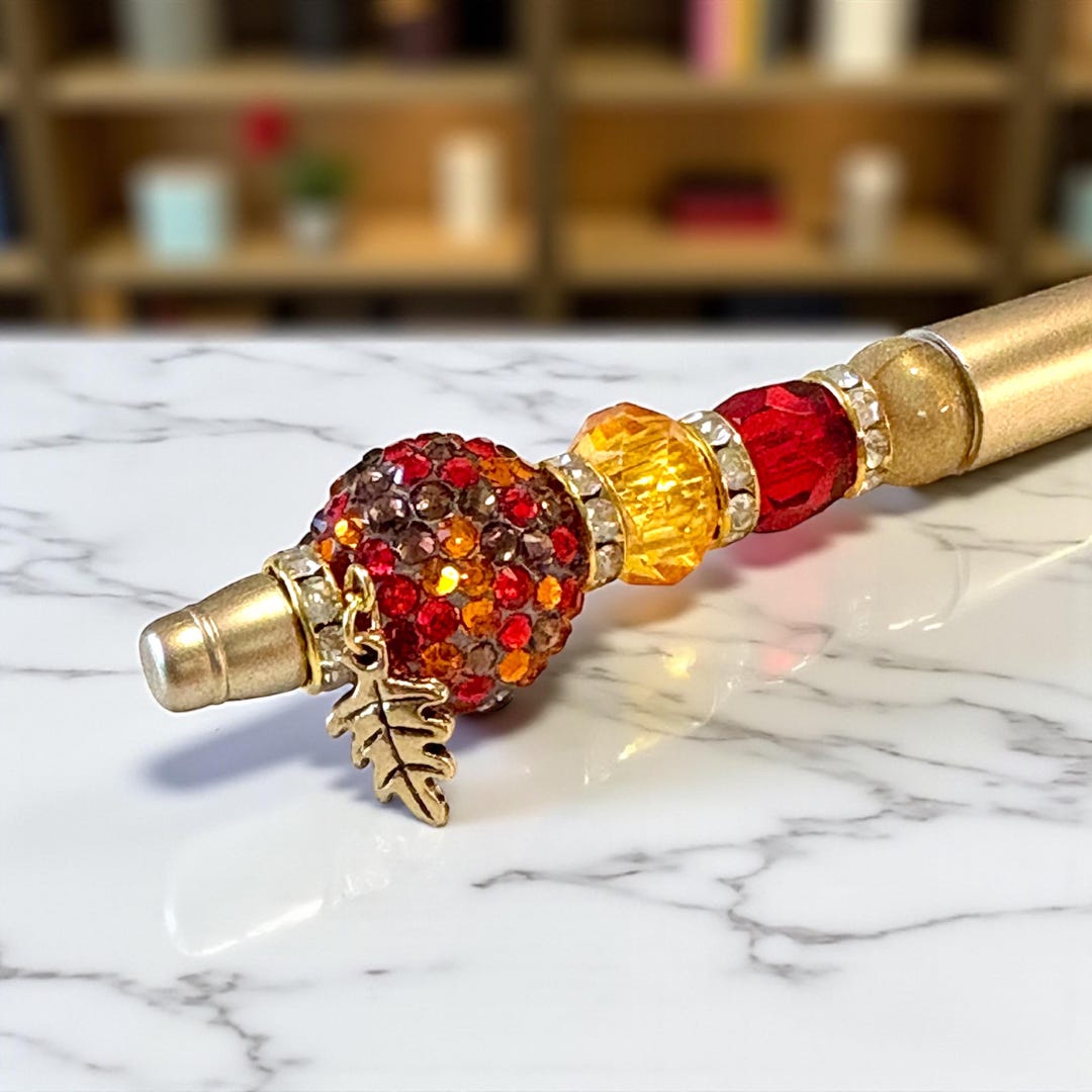 Fall Colors Beaded Pen, Autumn Thanksgiving Pen - Etsy