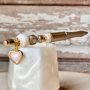 Ivory Beaded Gold Wedding Guest Book Pen Sign in Table Pen - Etsy